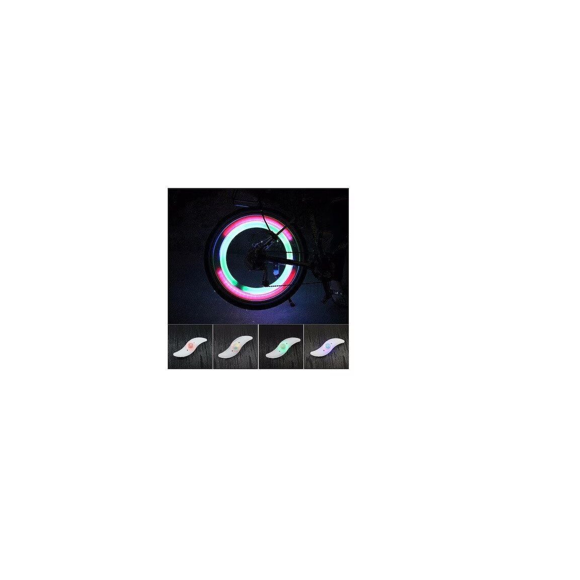LED colorat pentru spite de bicicleta, doua tipuri de iluminare ...