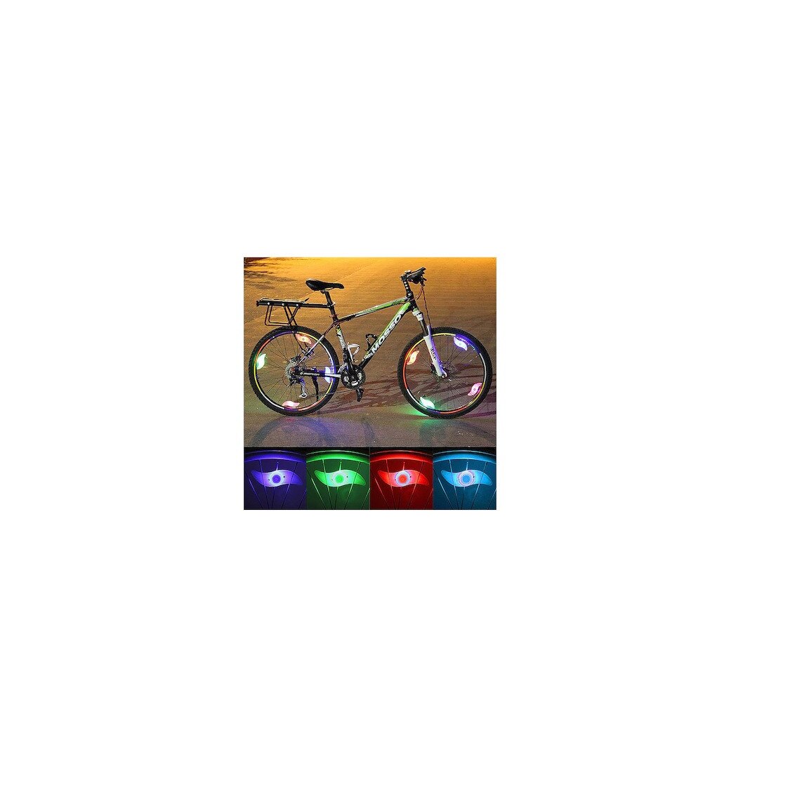 LED colorat pentru spite de bicicleta, doua tipuri de iluminare ...