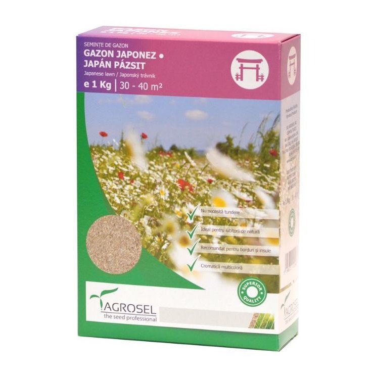 Pachet Biodiversitate GAZON JAPONEZ 1KG, Cimbru 1g, Coriandru 2g ...