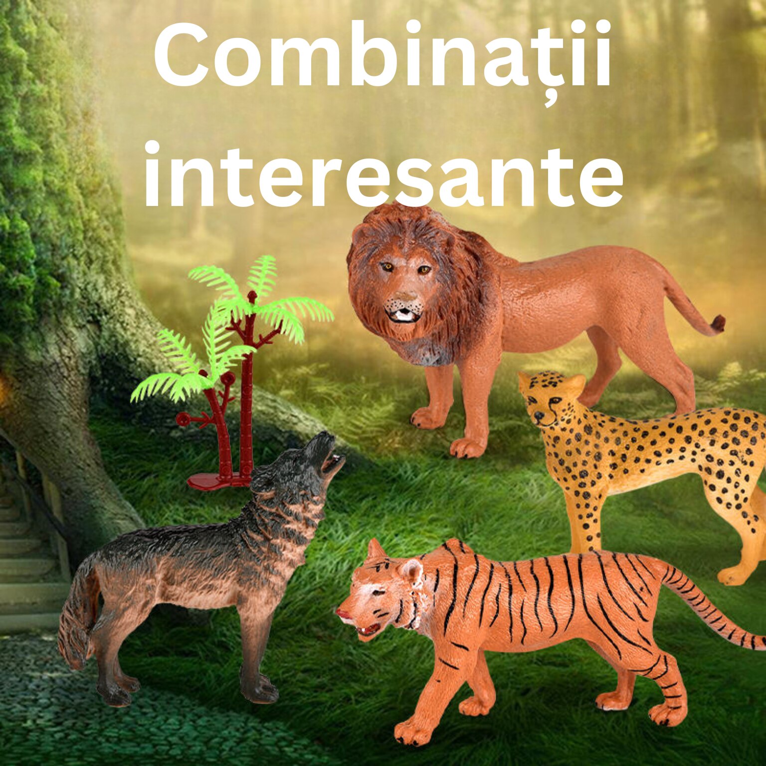 Set Figurine Animale Salbatice, 36 Piese, Caracteristici Realiste ...