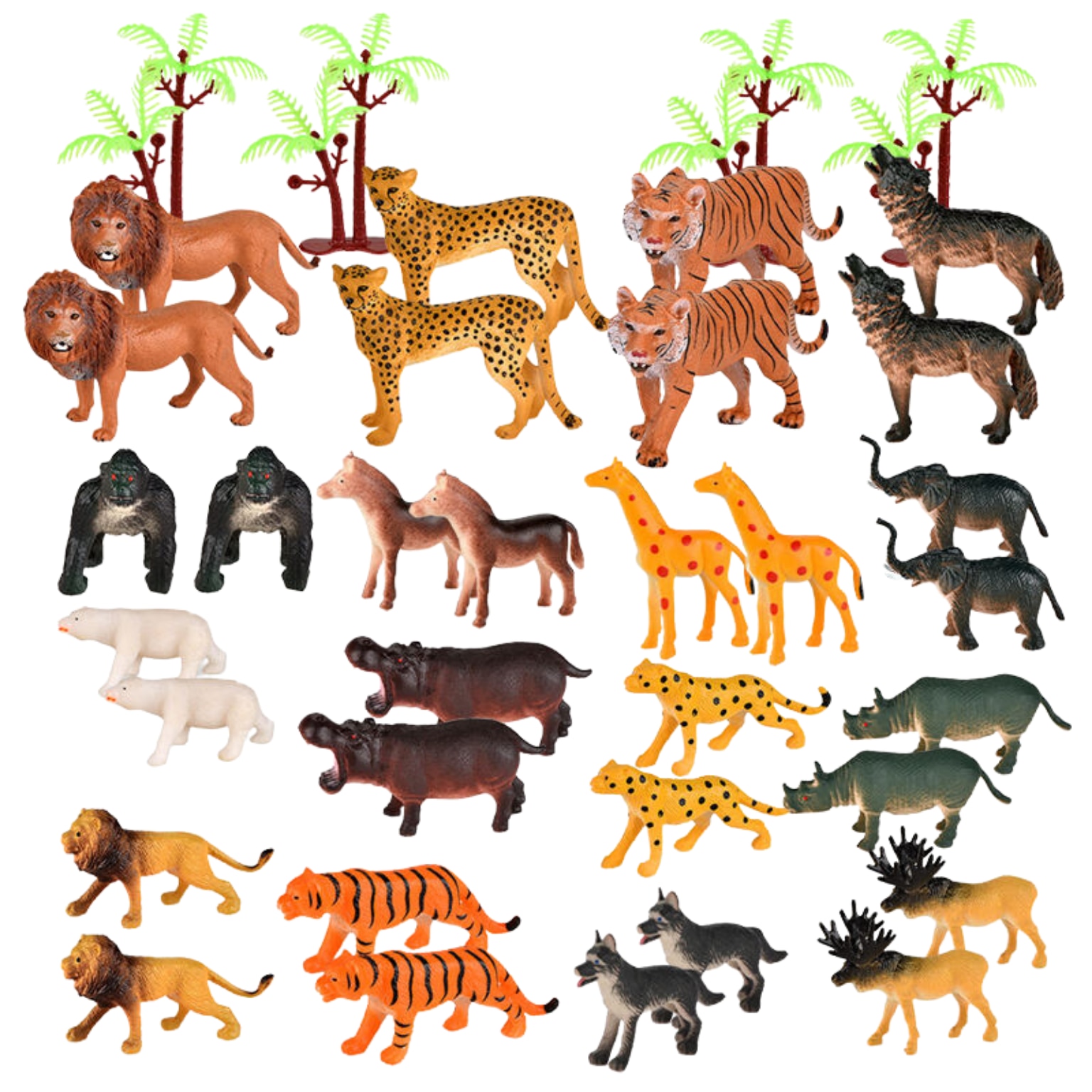 Set Figurine Animale Salbatice, 36 Piese, Caracteristici Realiste ...