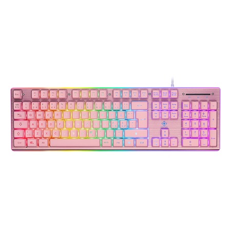 Tastatura gaming iluminata RGB, DELTACO GAMING, ergonomica, 25 taste ...