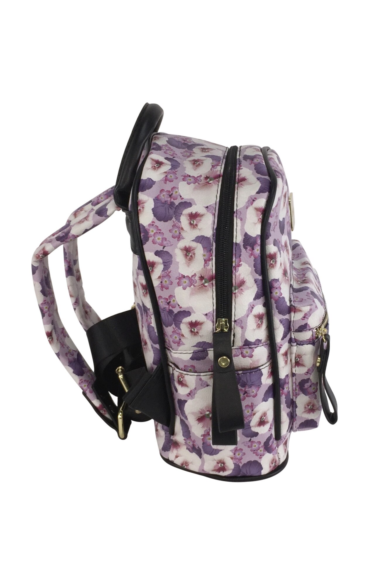 Rucsac pentru dama, mov cu imprimeu floral, 26 cm - eMAG.ro