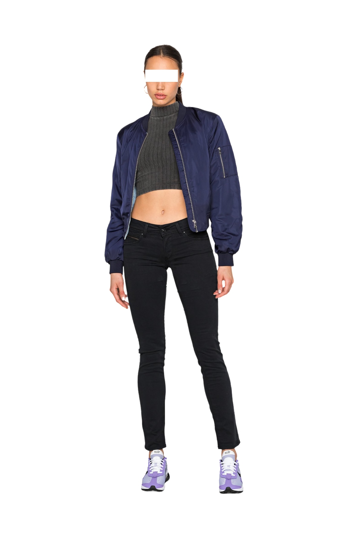 Blugi Dama Slim Fit, Pepe Jeans London-New Brooke, Negru, W28-L30 - eMAG.ro