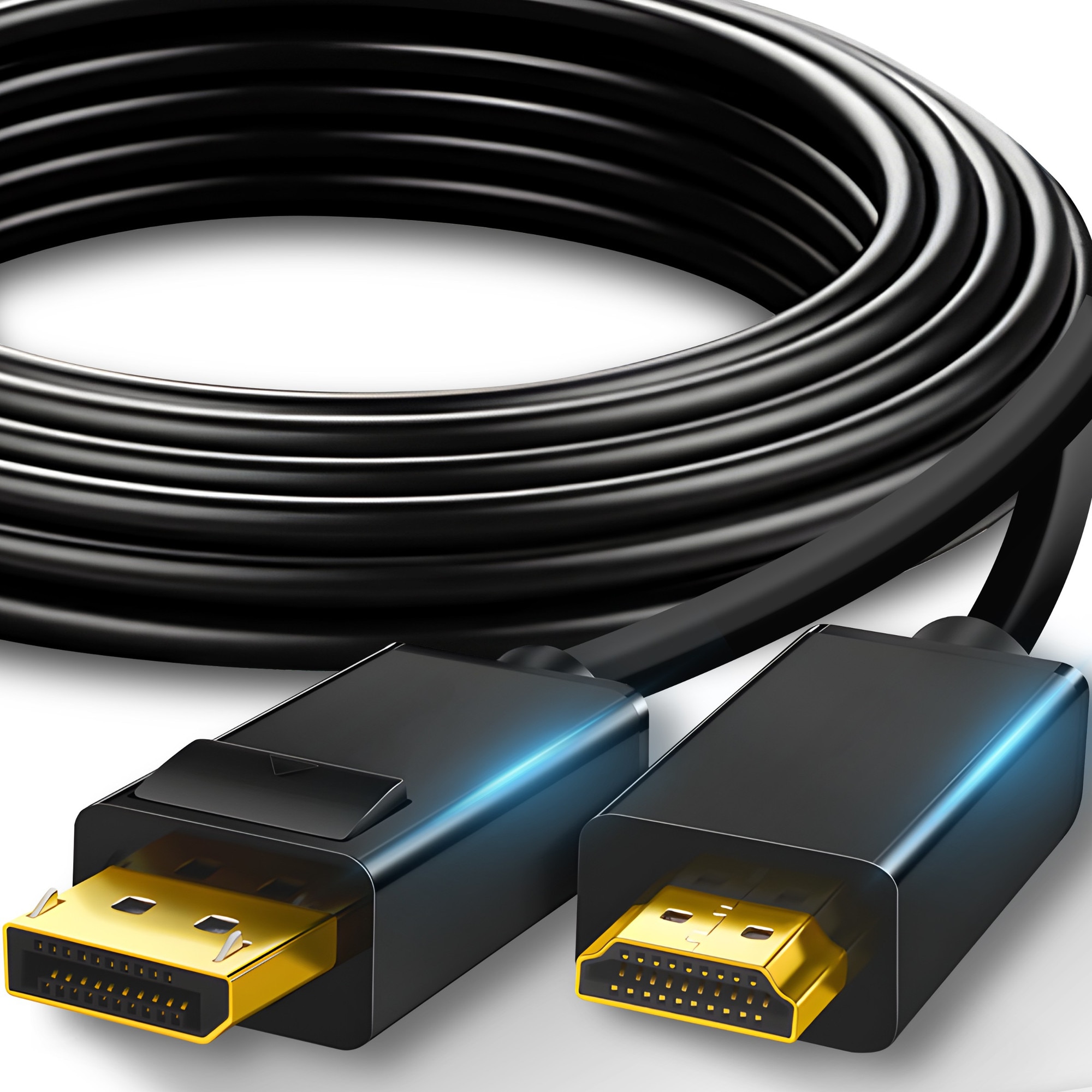 Cablu Adaptor RETOO Connect DisplayPort La HDMI 2.0, Pozat Aurit ...