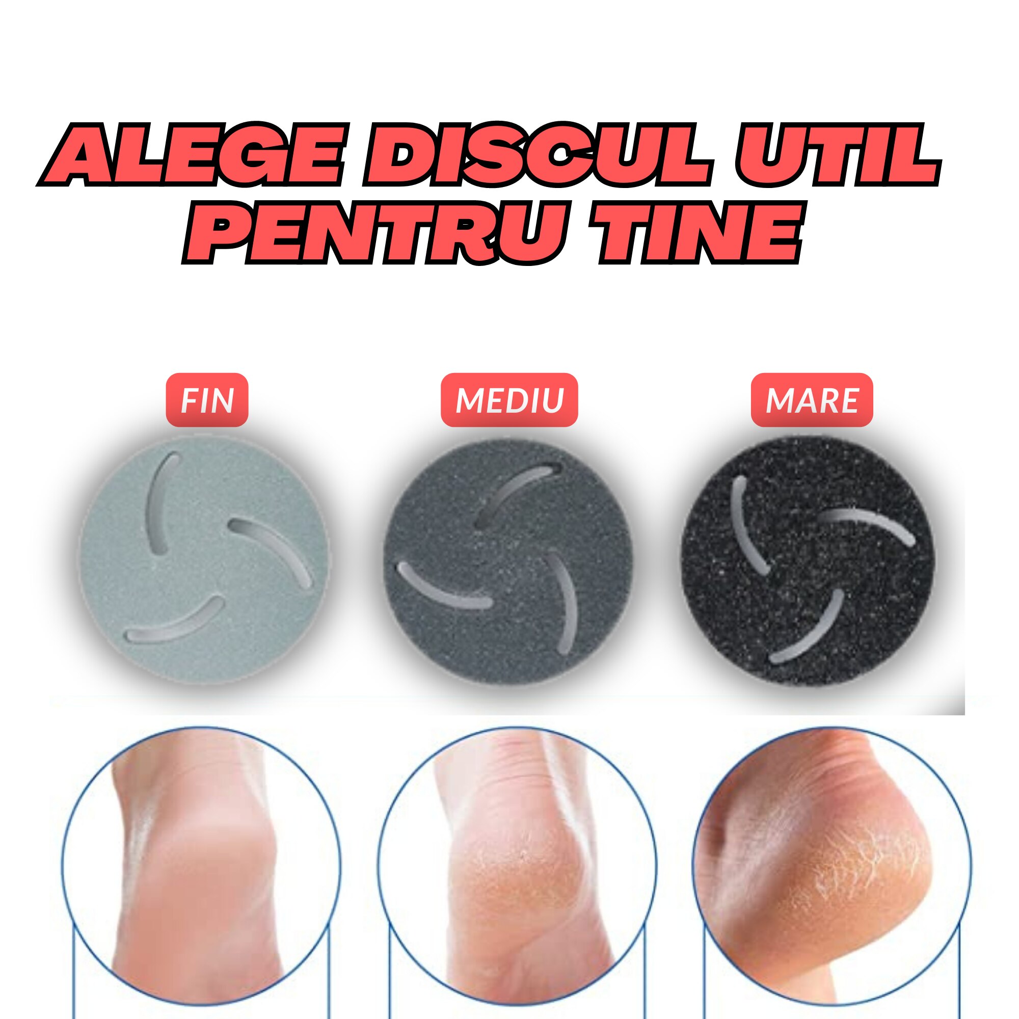 Pila electrica pentru talpi si calcaie Katlion®, Set 9 accesorii inclus ...