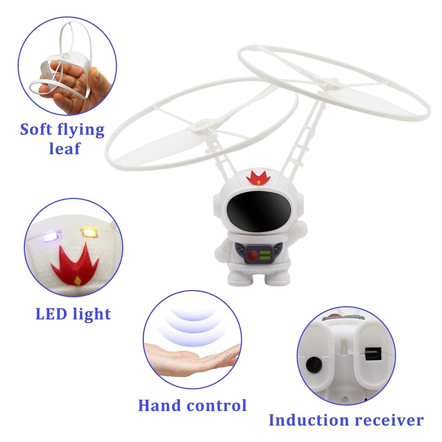 Jucarie elicopter cu robot zburator pentru copii, Ronyes®, Plastic, 4 ...