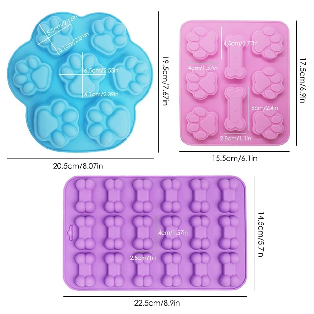 Set 3 forme pentru ciocolata, Ronyes®, Silicon, Multicolor - eMAG.ro