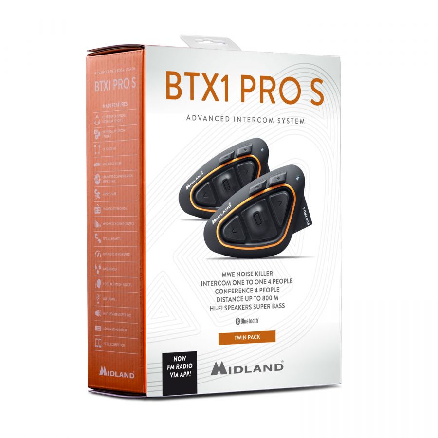Sistem comunicare moto Midland BTX1 PRO S (2022) cu difuzoare Hi-Fi ...