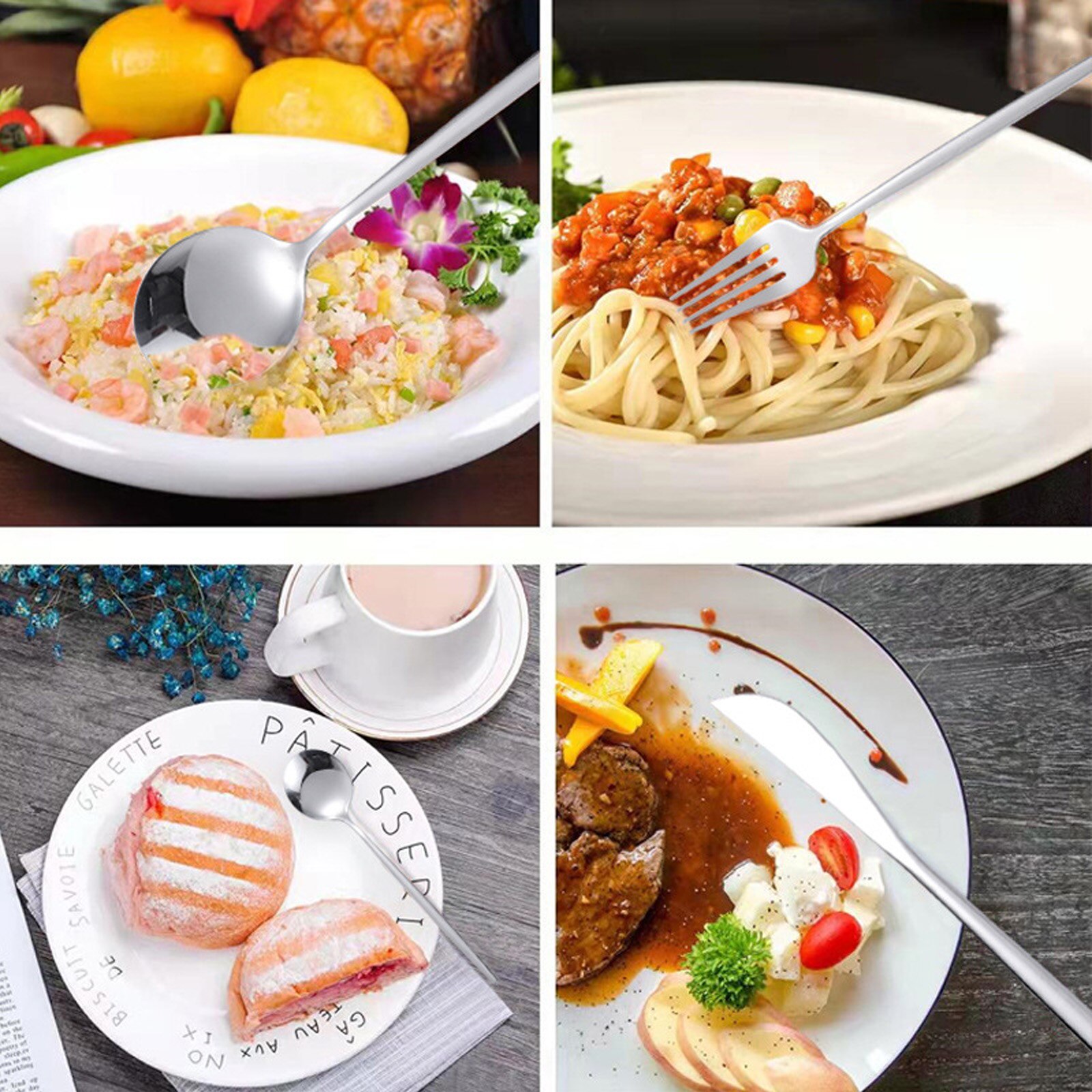 Set tacamuri din inox 24 piese, Zggzerg, Stil portughez, Lustruirea ...