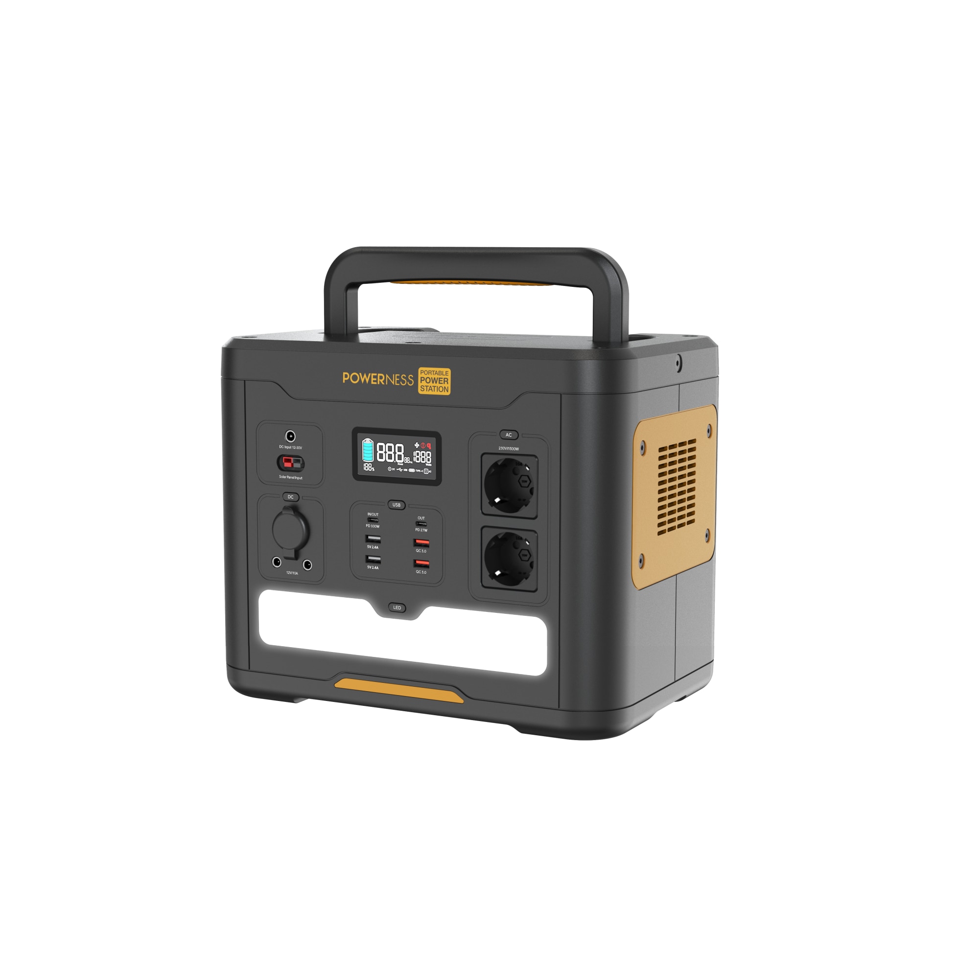 Acumulator extern Power Station Powerness U1500, 1536Wh, 4 USB-A, 2 USB ...