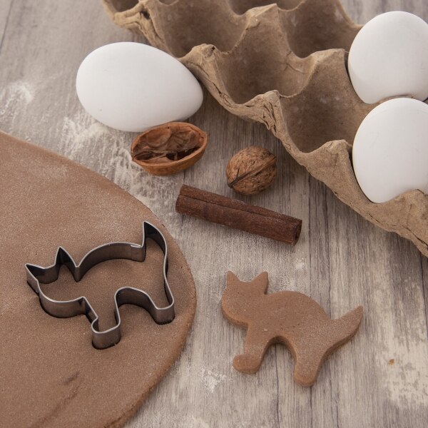 Forma cutter biscuiti, 6x5 cm, inox, Pisica, Orion - eMAG.ro