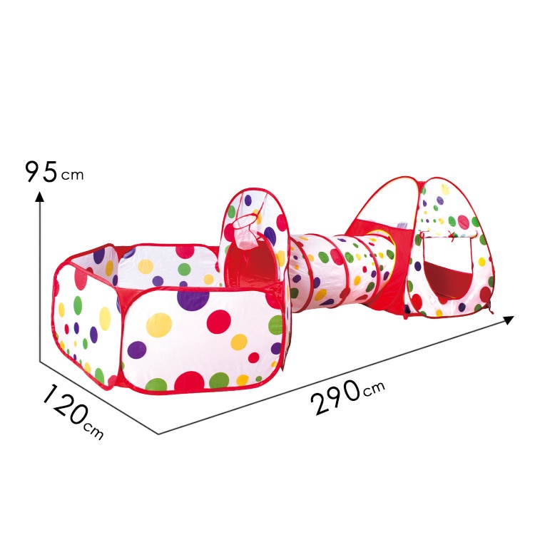 Cort de Joaca pentru Copii, AEWOYAD, Tip Tunel, 3 in 1, Multicolor ...