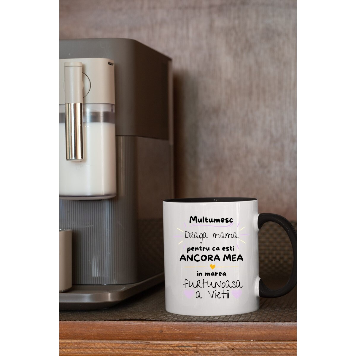 Cana personalizata cu imprimeu Multumesc draga mama, Ceramica, 330 ml ...