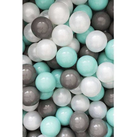 Set 200 Bile din Plastic Colorate, 7 cm, Flumi, Alb/Albastru Deschis ...