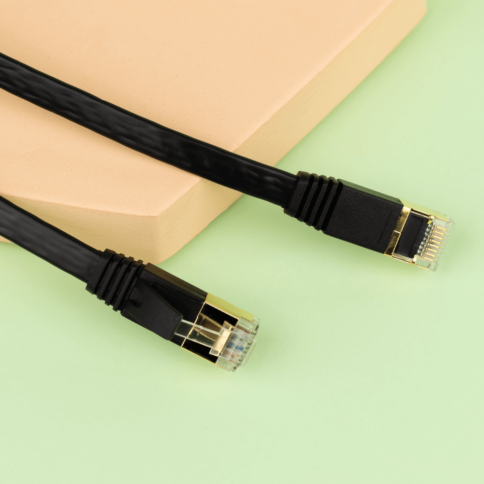 Плосък мрежов кабел Reagle Braid, 3M дължина, Ethernet Rj45, Lan Cat 7 ...