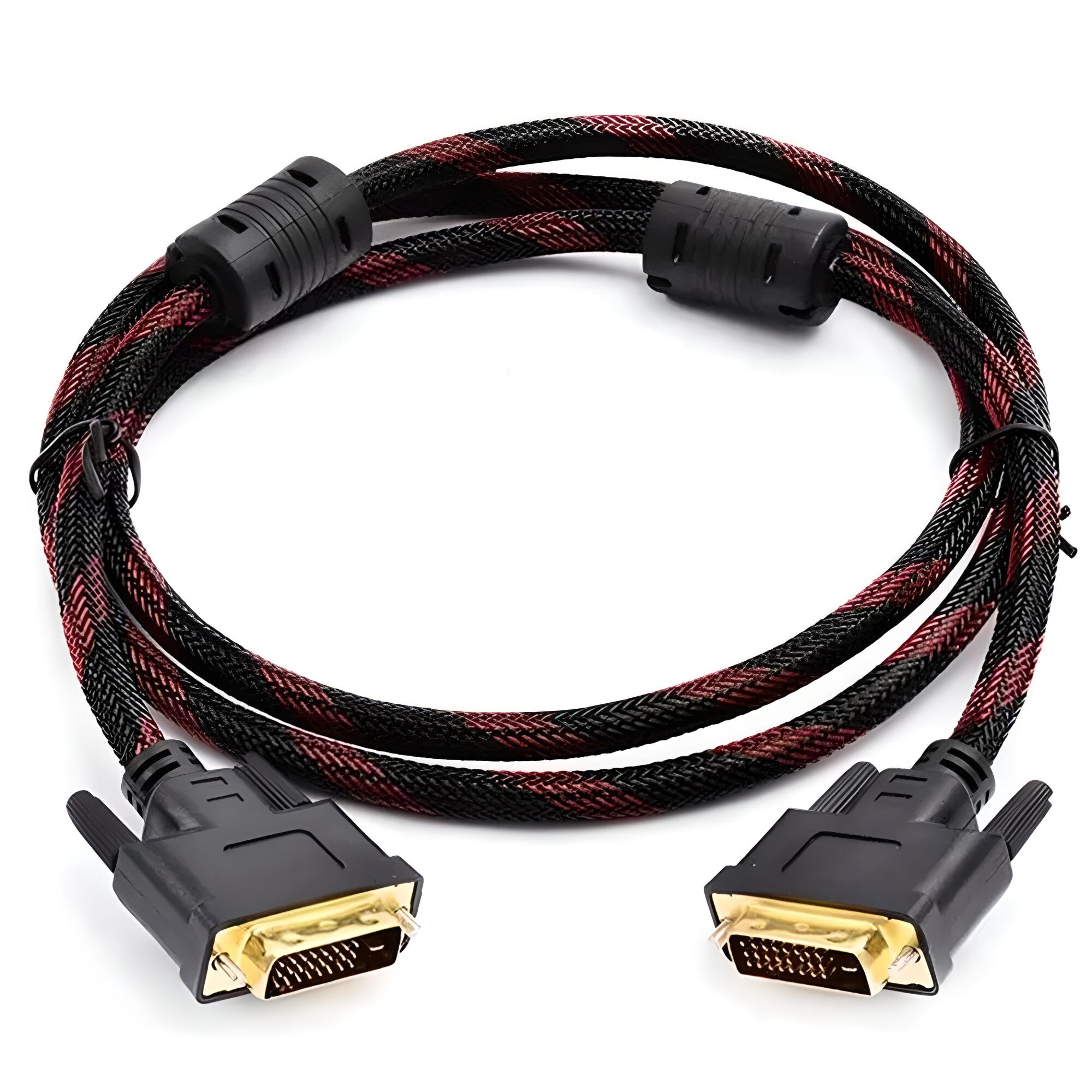 Cablu DVI-D Dual Link (24+1) tata la DVI-D Dual Link (24+1) tata, 1,4m, Contacte Aurite, Negru ...
