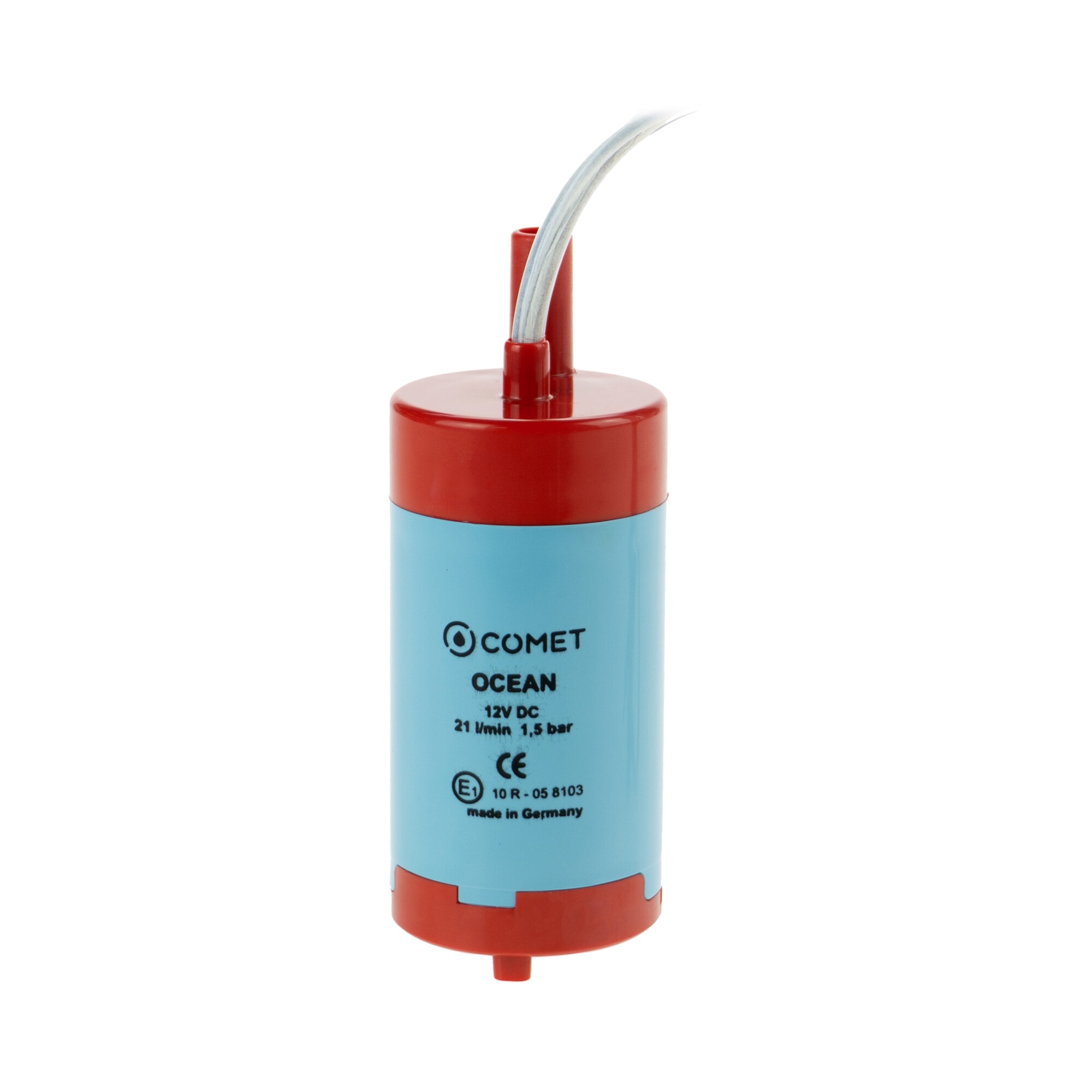 Pompa apa camping, Comet, 12V, 21L/min, 1.5 bar, Rosu/Albastru - eMAG.ro