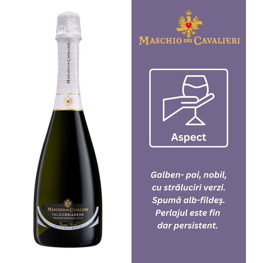 Prosecco Maschio dei Cavalieri, Valdobbiadene Superiore DOCG Extra Brut ...
