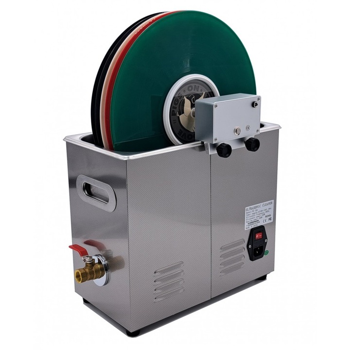 Aparat de curatat cu ultrasunete pentru discuri de vinil, Ava, Argintiu ...