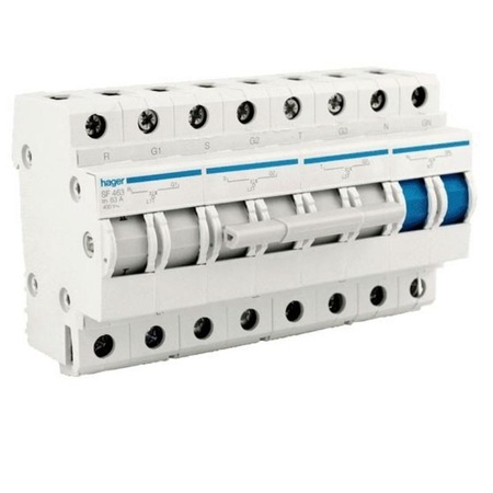 Ключ за захранване, Hager, Пластмаса, 63A, 3P+N, Бял - eMAG.bg