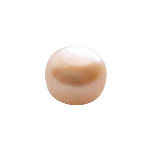 Perla naturala buton culoare champagne rotunda 6.50 - 7.00 mm ...