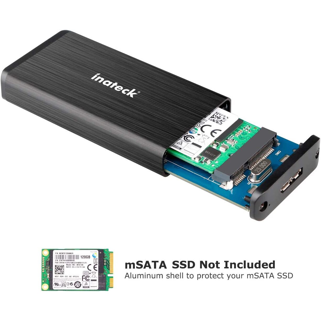 Carcasa adaptor pentru carcasa SSD din aluminiu USB 3.0 M50 mSATA cu ...