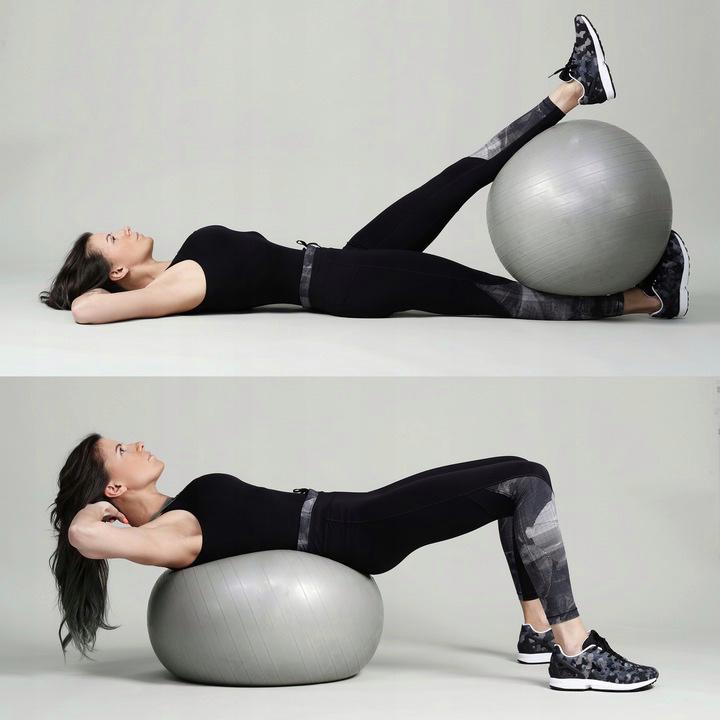 Minge pentru fitness sau yoga 75cm, 300kg, pompa inclusa, gri - eMAG.ro