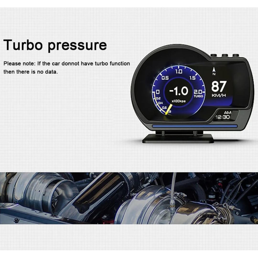 Aparat Diagnosticare OBD2 si GPS, Afisaj Informatii Bord tip HUD, Ceas ...