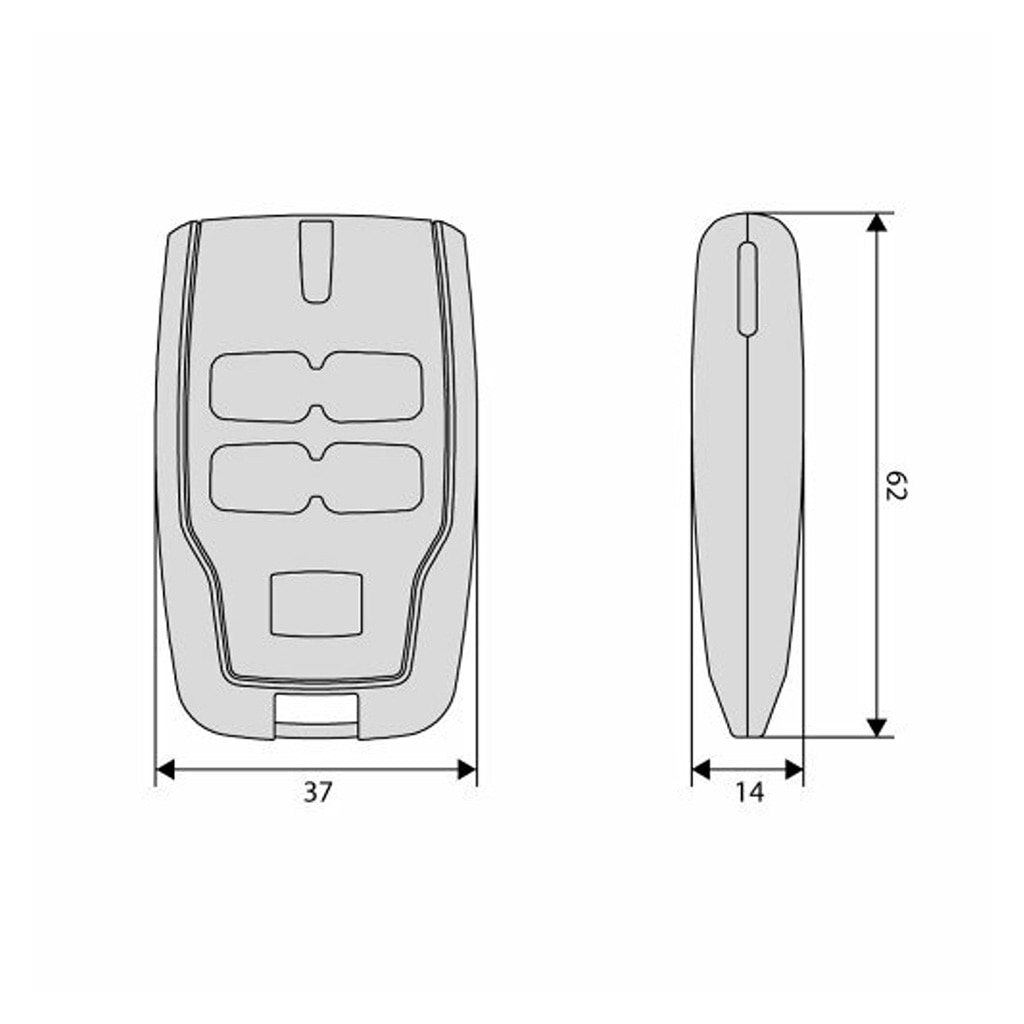 Telecomanda cu 4 canale MITTO 4, pentru automatizari porti si usi de ...