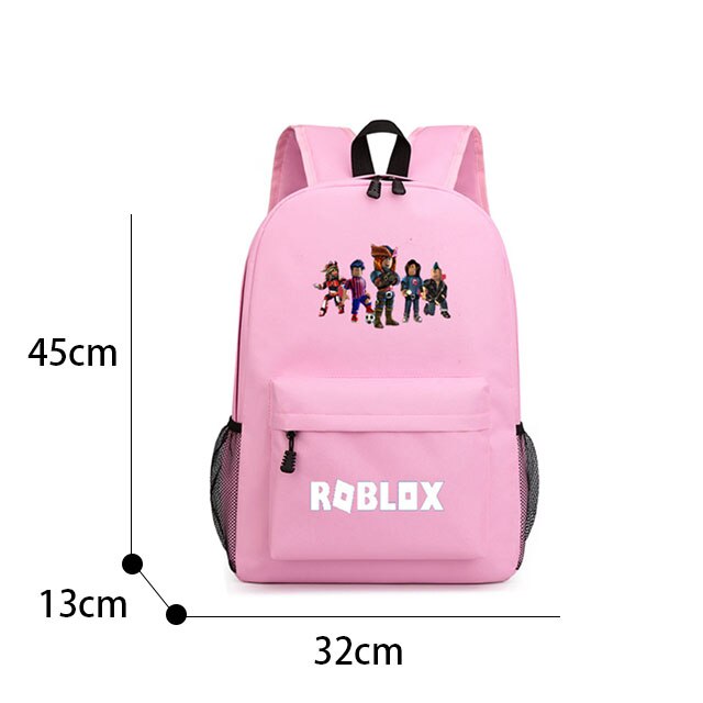 Раница Roblox, Кафяво платно, 32x13x45 см, Розово - eMAG.bg