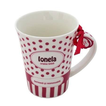 Cana din portelan personalizata cu numele Ionela, 300 ml - eMAG.ro