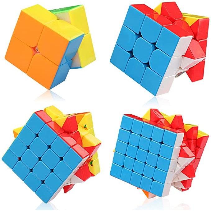 Set 5 Cub rubik de viteza fara autocolante - eMAG.ro