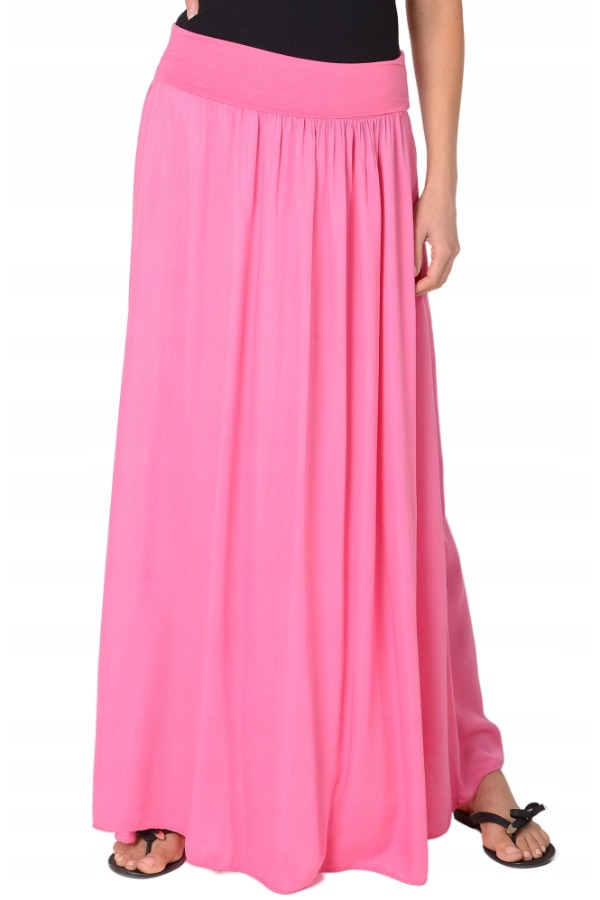 Fusta maxi 2in1, Alur, Viscoza, Marime universala, Fucsia - eMAG.ro