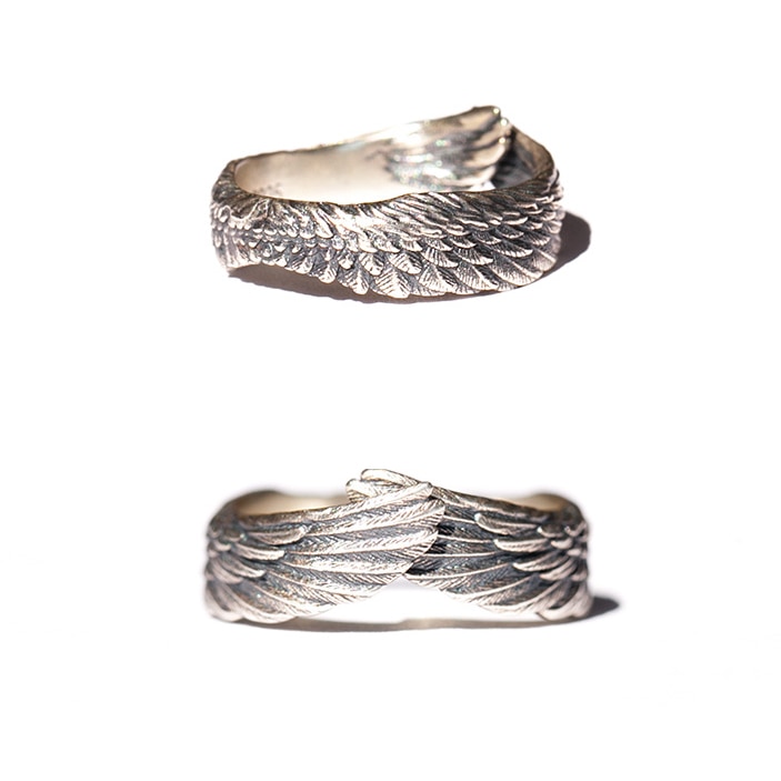 Inel dama, personalitate vintage, aripi de inger, reglabil, Argintiu ...