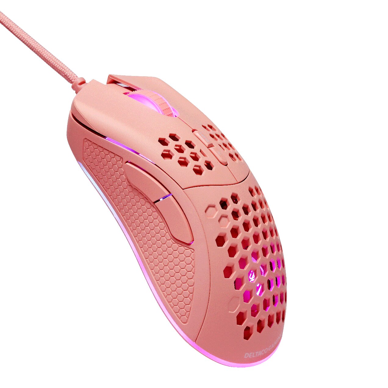 Mouse de gaming RGB DELTACO GAMING DM210, 6400 DPI, ultra-usor ...