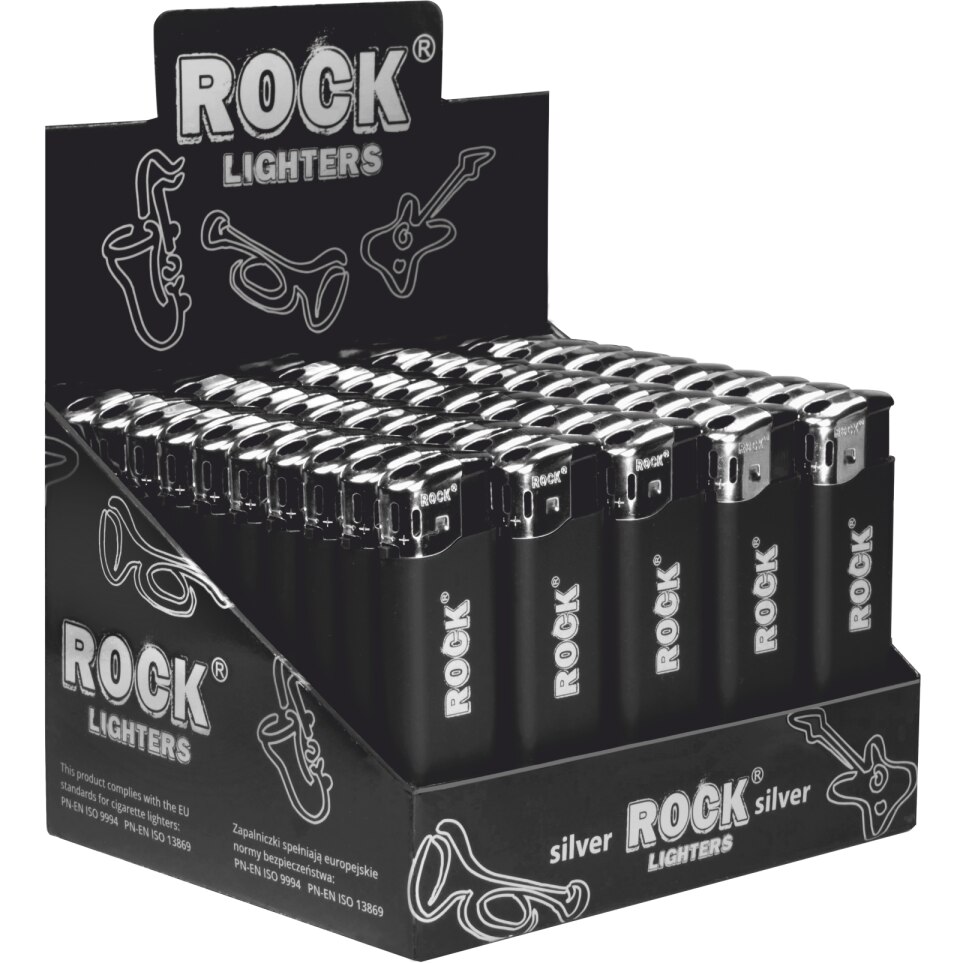Set 50 brichete piezo, Rock lighters, negru - eMAG.ro