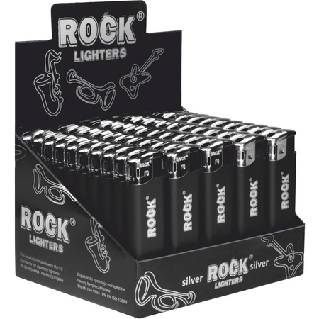 Set 50 brichete piezo, Rock lighters, negru - eMAG.ro