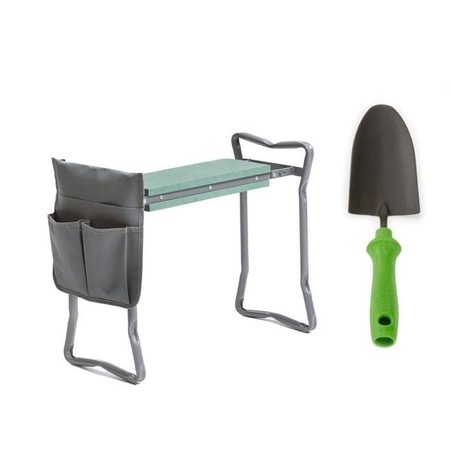Set scaun de gradinarit pliabil 3 in 1 cu mini plantator rasaduri si ...