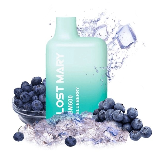 Tigara electronica de unica folosinta, Lost Mary BM600 - Blueberry, 2ml, 20mg NicSalt, autonomie ...