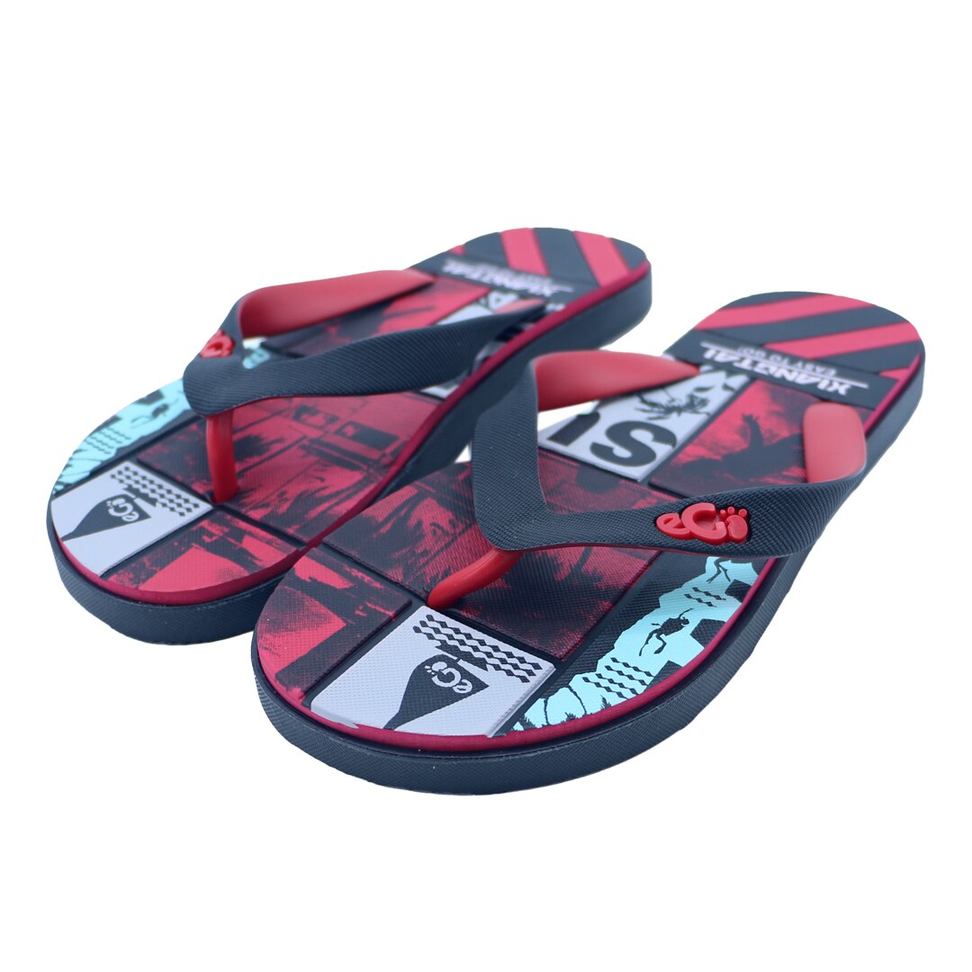 Slapi pentru barbati, de plaja, E308, rosu, 40 - eMAG.ro