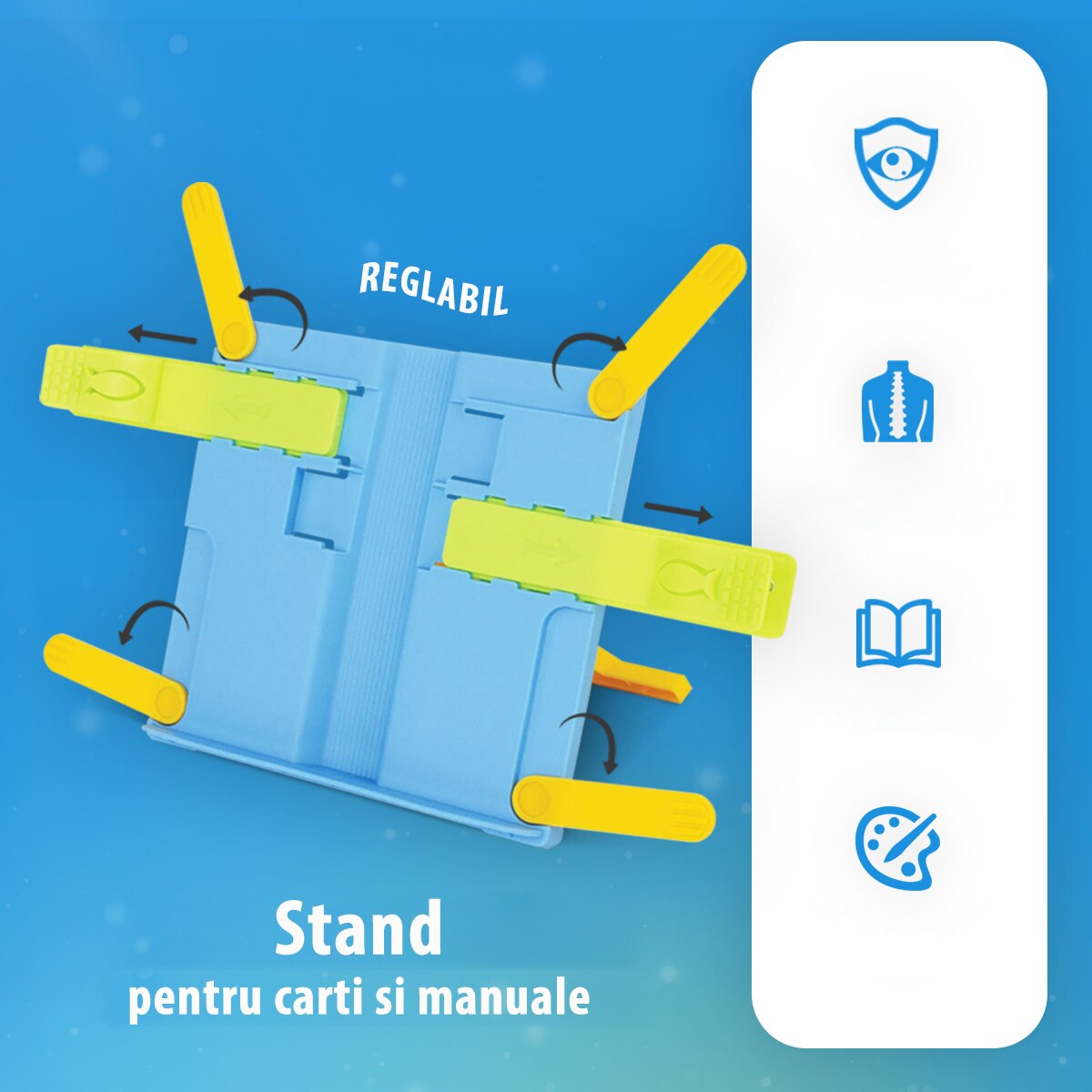 Suport Manuale Scolare, Teme cu Spatele Drept, reglabil, KINSI ...