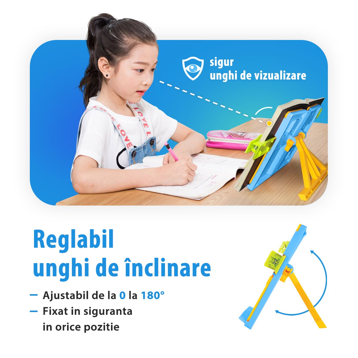 Suport Manuale Scolare, Teme cu Spatele Drept, reglabil, KINSI ...