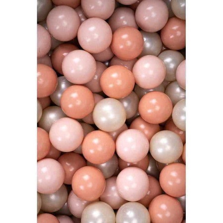 Set 200 Bile din Plastic Colorate, 7 cm, Flumi, Alb/Roz - eMAG.ro