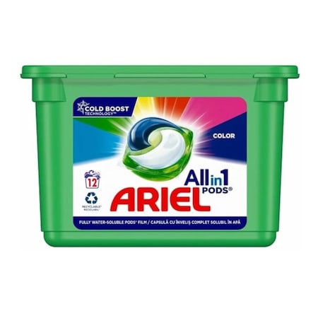 Set 2 x Detergent de Rufe Capsule Ariel All in One PODS Color, 12 Spalari - eMAG.ro