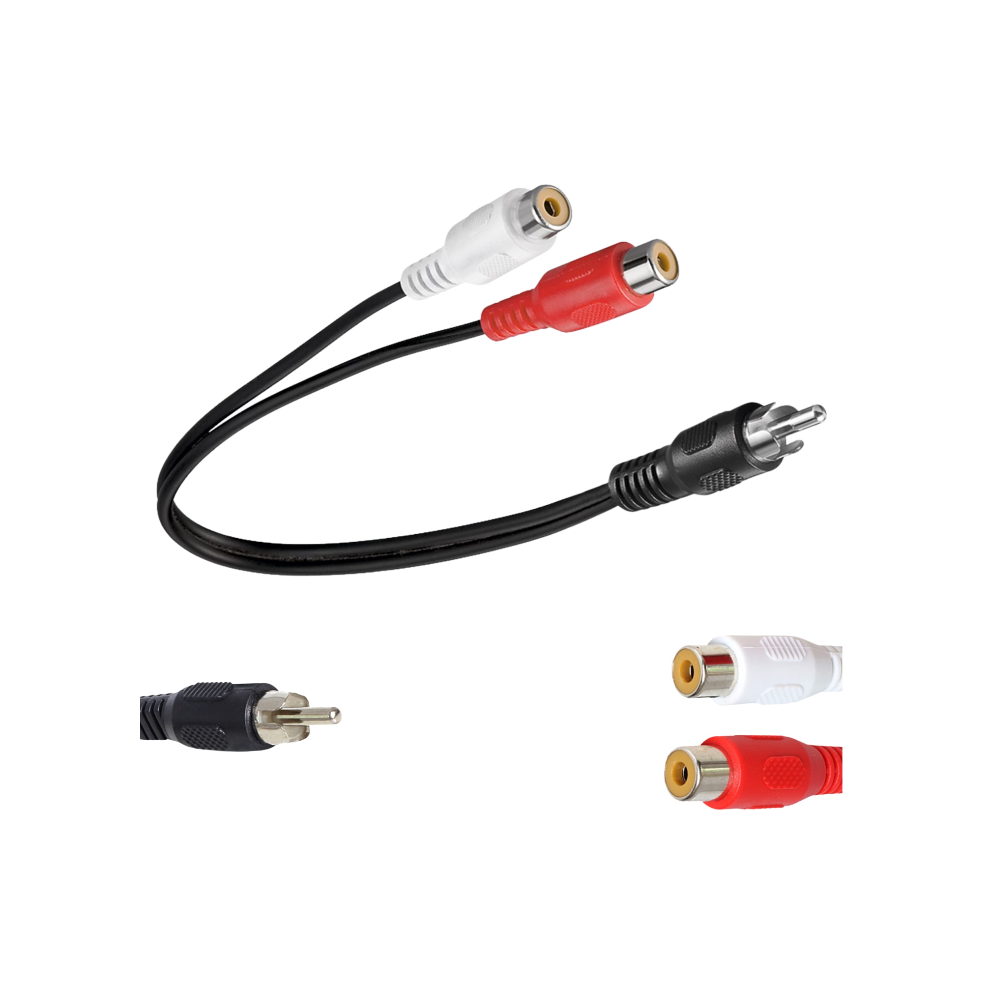 Cablu Y RCA to 2xRCA, pentru Sistem Audio, Amplificare, HiFi, TV, Sunet ...