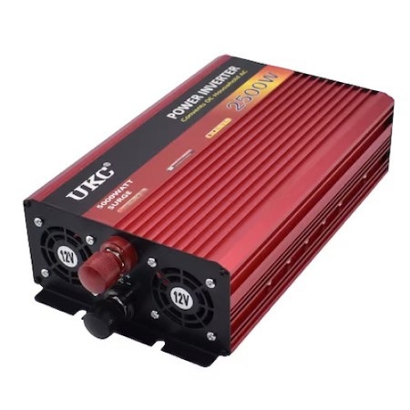 Invertor de tensiune, UKC, 12V – 220V, putere 2500W, afisaj led, alimentare de la bateria masini ...