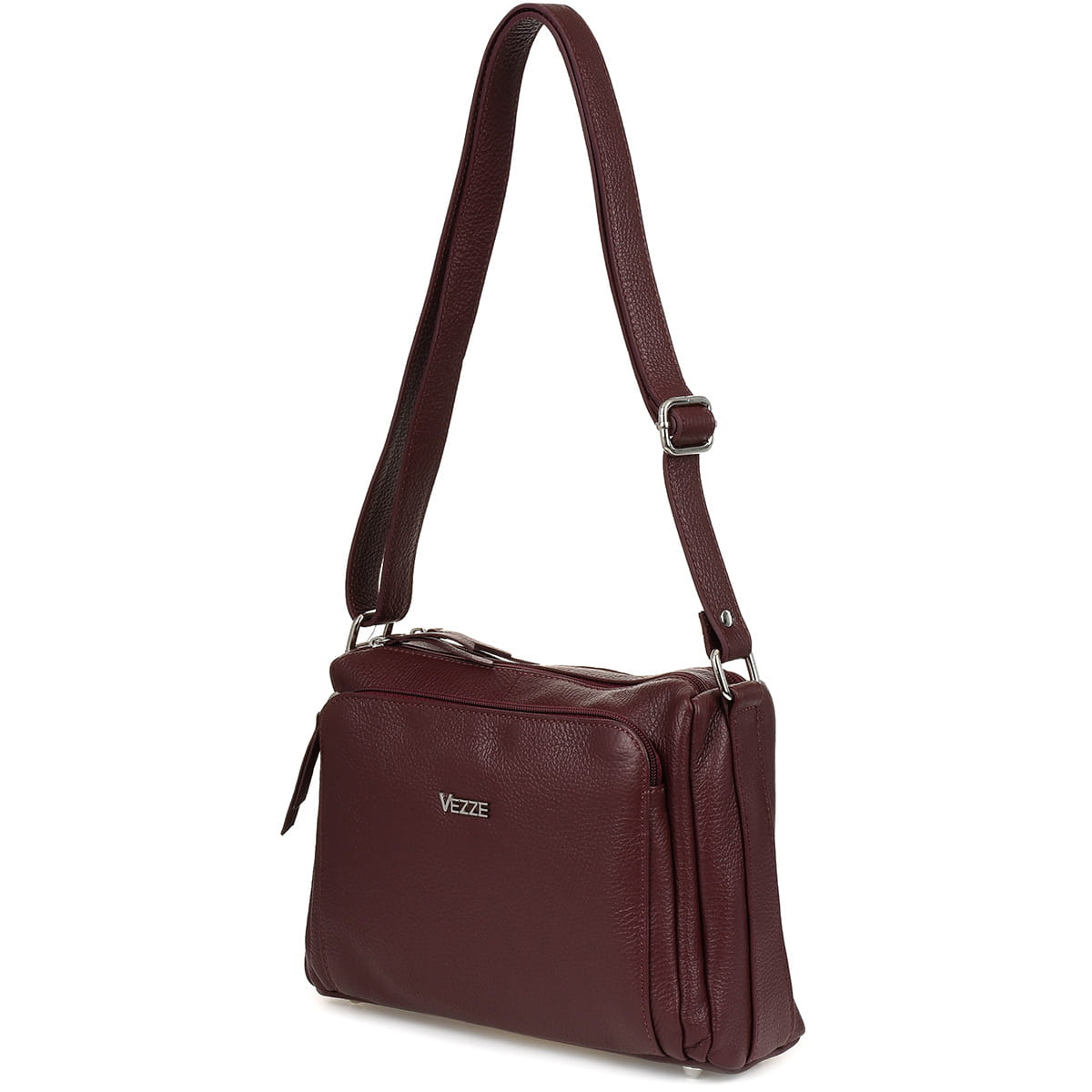 Poseta din piele, Vezze, Boria, Burgundy - eMAG.ro