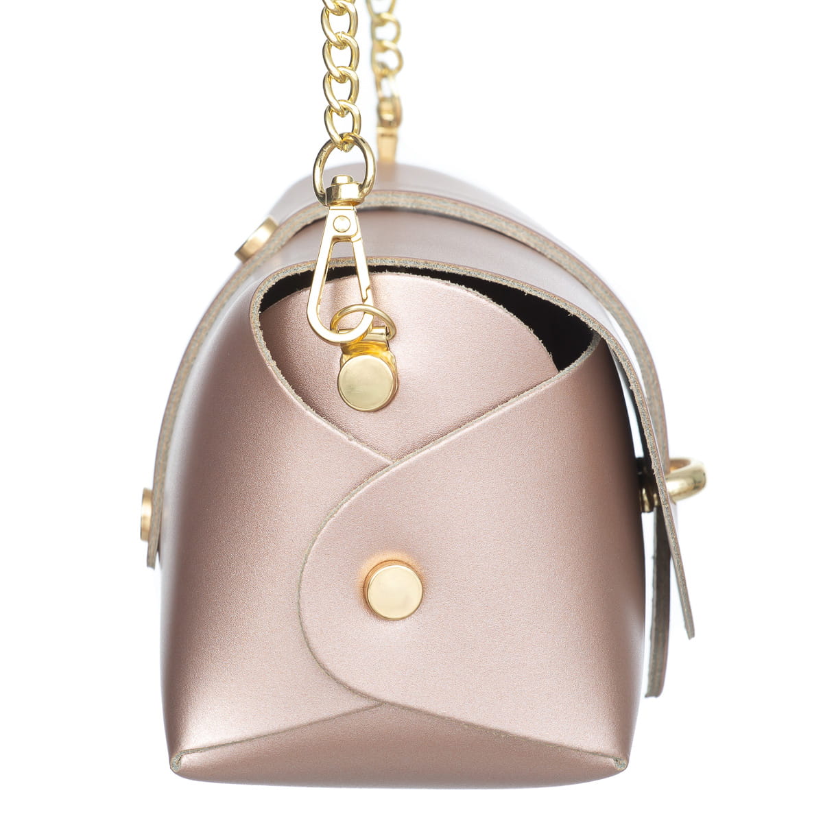 Geanta de seara din piele Vera Pelle, Piccolo Rose Gold - eMAG.ro