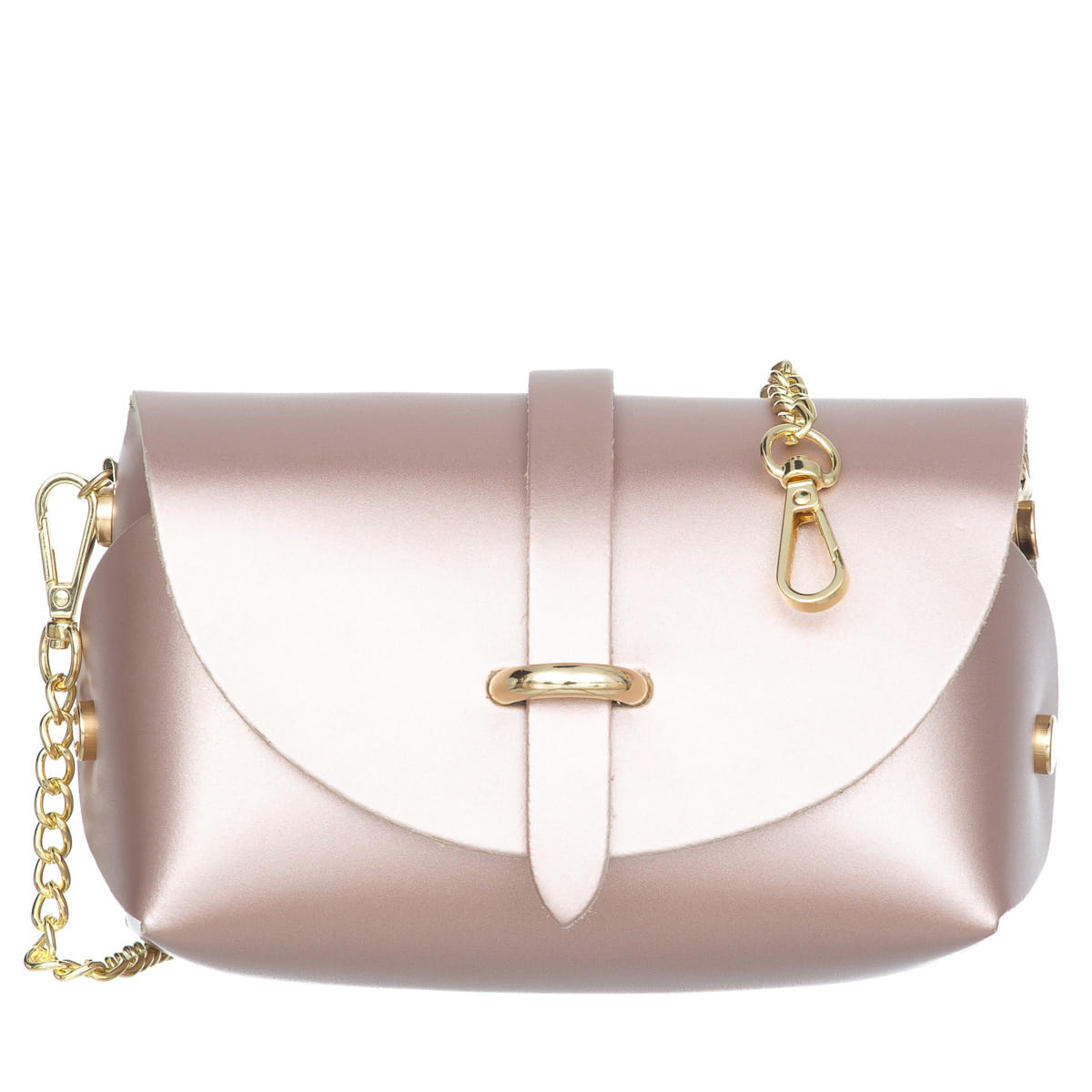 Geanta de seara din piele Vera Pelle, Piccolo Rose Gold - eMAG.ro